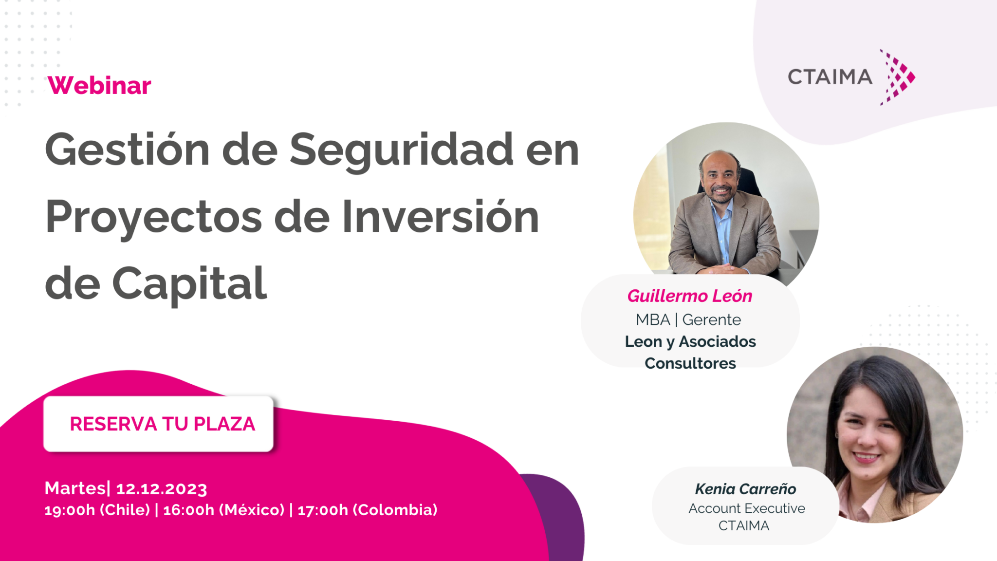 Webinar Gestión de Seguridad en Proyectos de Inversión de Capital